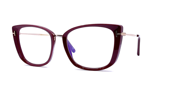 Tom Ford - Blue Block Cat Eye Opticals TF5816-B (Shiny Fuschia) – Good ...