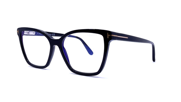 Tom Ford - Blue Block Cat Eye Opticals TF5812-B (Shiny Black) – Good ...