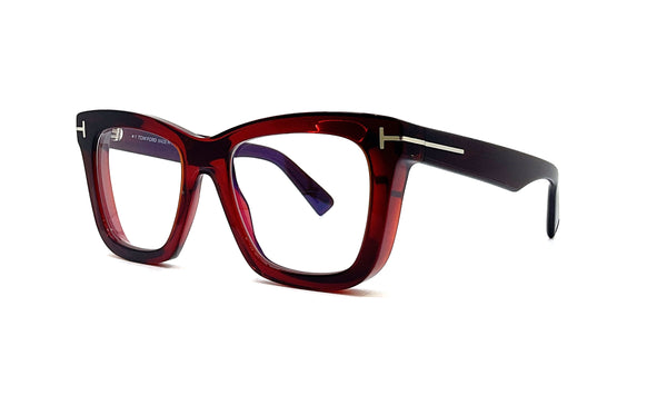 Tom Ford - Blue Block Square Opticals TF5881-B (Shiny Red Crystal ...