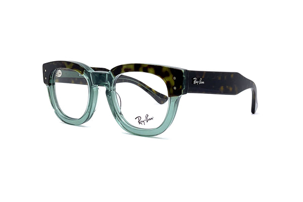 Ray-Ban - Mega Hawkeye Optics [Small] (Polished Havana/Transparent Gre ...