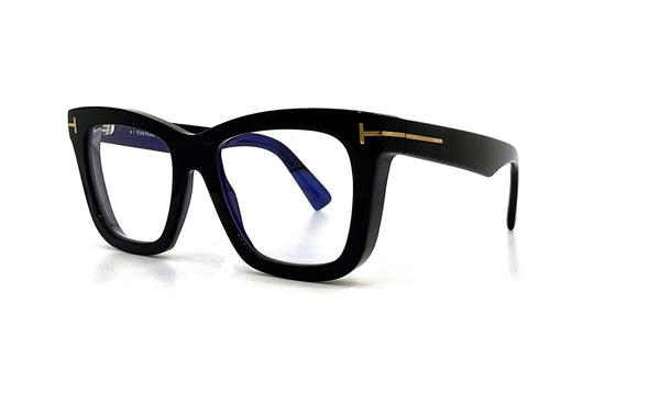 Tom Ford - Blue Block Square Opticals TF5881-B (Shiny Black) – Good See Co.