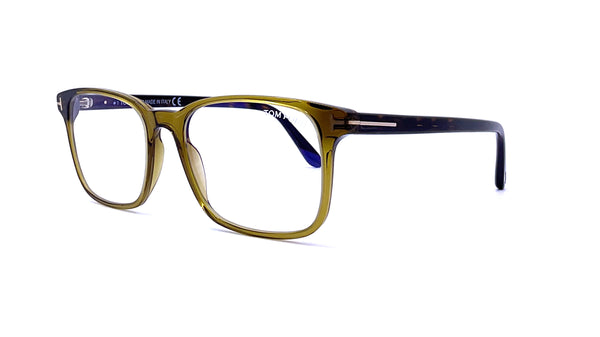 Tom Ford - Blue Block Square Opticals TF5831-B (Shiny Khaki Crystal ...
