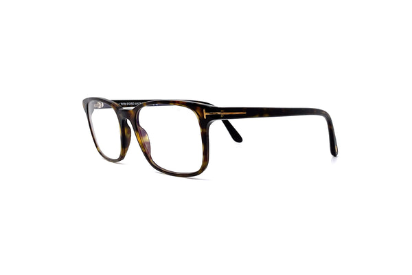 Tom Ford - Blue Block Square Opticals-TF5831-B (Shiny Dark Havana ...