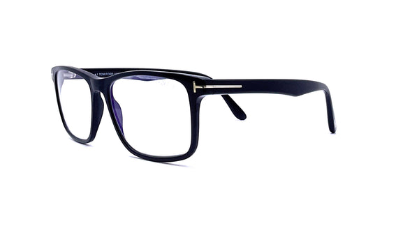 Tom Ford - Blue Block Square Opticals TF5752-B (Shiny Black) – Good See Co.