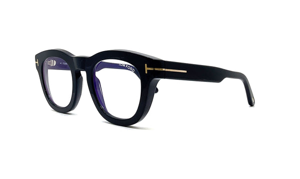 Tom Ford - Blue Block Soft Round Opticals TF5873-B (Shiny Black) – Good ...