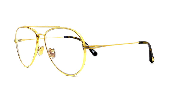 Tom Ford - Blue Block Pilot Opticals TF5800 (Shiny Gold) – Good See Co.