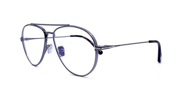 Tom Ford - Blue Block Pilot Opticals TF5800 (Shiny Dark Gunmetal ...