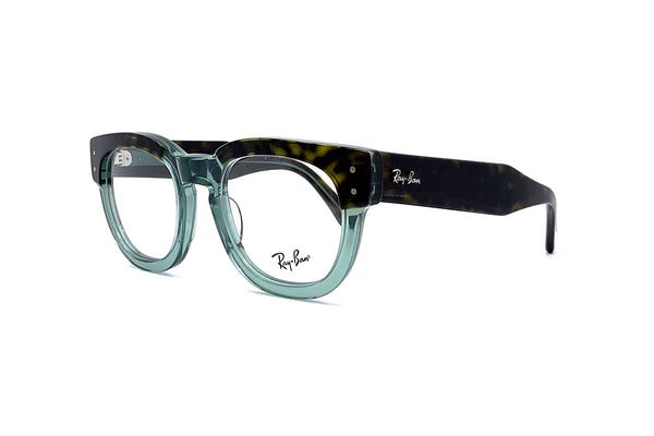 Ray-Ban - Mega Hawkeye Optics [Medium] (Polished Havana/Transparent Gr ...