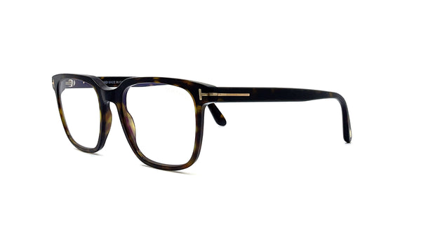 Tom Ford - Blue Block Square Opticals TF5818-B (Shiny Dark Havana ...