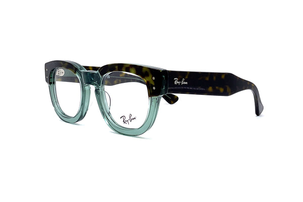 Ray-Ban - Mega Hawkeye Optics [Small] (Polished Havana/Transparent Gre ...