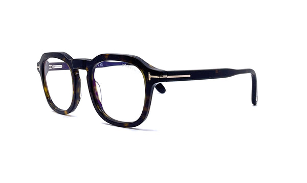 Tom Ford - Blue Block Round Opticals TF5836-B (Shiny Dark Havana ...