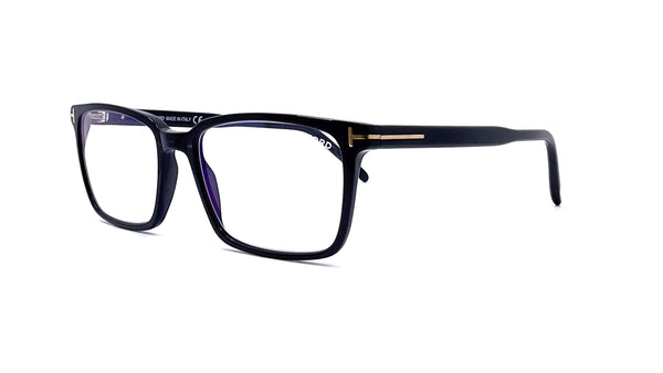 Tom Ford - Blue Block Square Acetate Opticals TF5802-B (Shiny Black ...