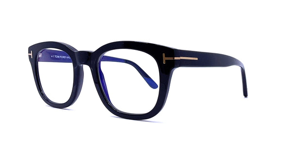 Tom Ford - Blue Block Soft Square Opticals TF5542-B (Black) – Good See Co.
