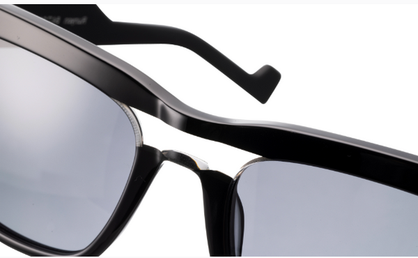 Entourage of 7 Eyeglasses - Runyon (Black | Crystal) – Good See Co.